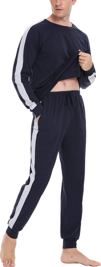 Doaraha Mens Pyjamas Set Loungewear Pjs Set Pajamas Nightwear Long ...