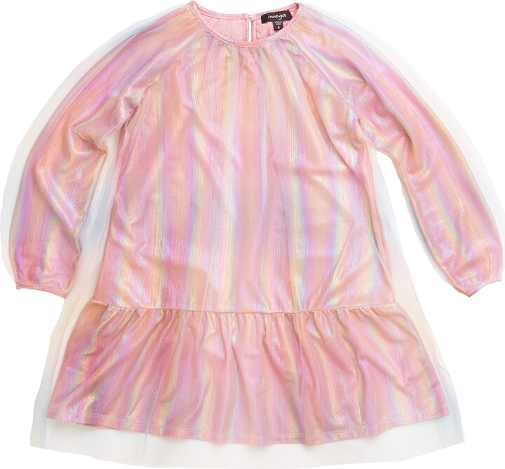 Imoga Collection Little Girls Rosaline FW23 Rainbow Pleated Mesh ...