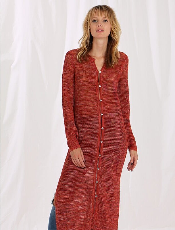 Minnie Rose Cotton Rayon Mesh Maxi Cardi Duster Sweater - ShopStyle