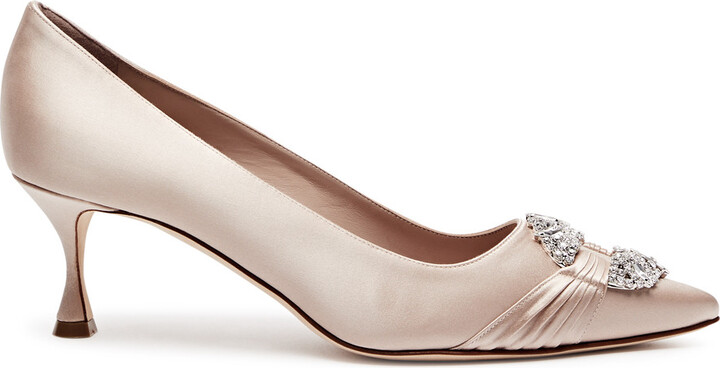 Manolo Blahnik Maidapump 65 Embellished Satin Pumps - ShopStyle