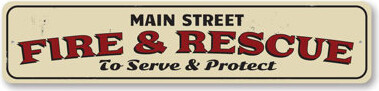 Lizton Sign Shop, Inc Fire & Rescue Street Name Aluminum Sign ...