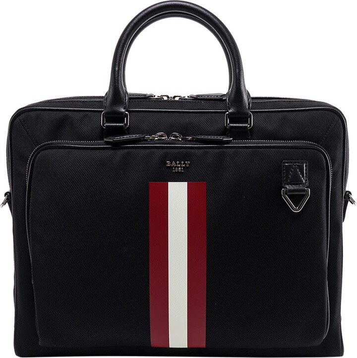 Bally Nylon briefcase with frontal logo - ShopStyle Backpacks