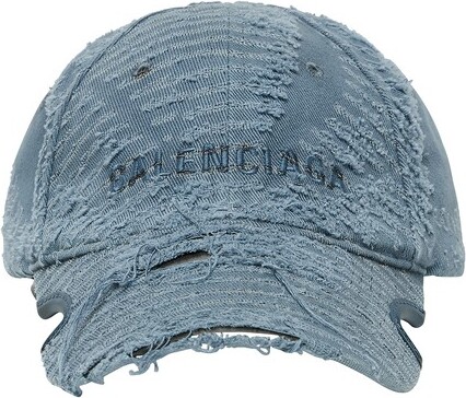 Balenciaga Laser Destroyed Cap - ShopStyle Hats