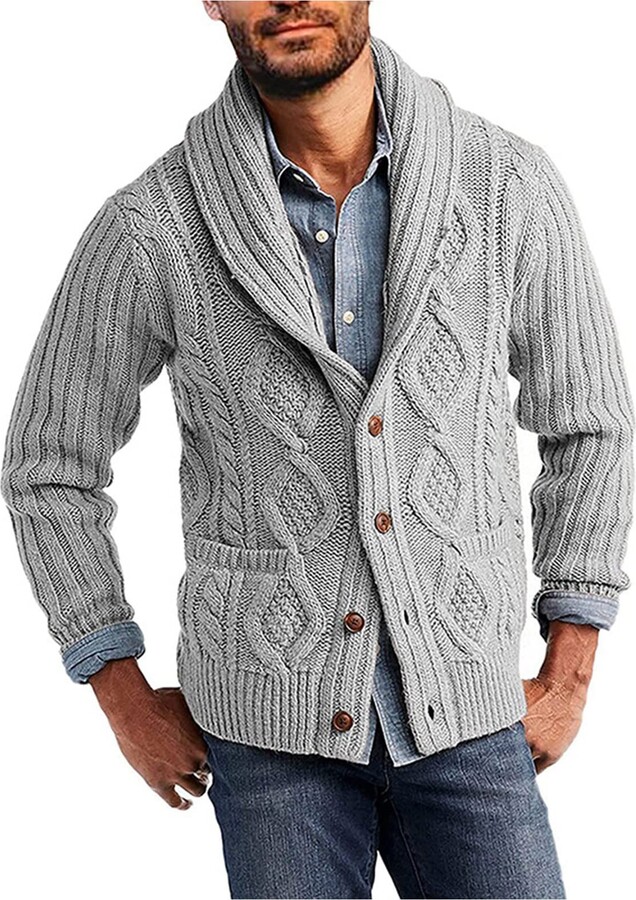 Dawwoti Men's Shawl Collar Cardigan - ShopStyle