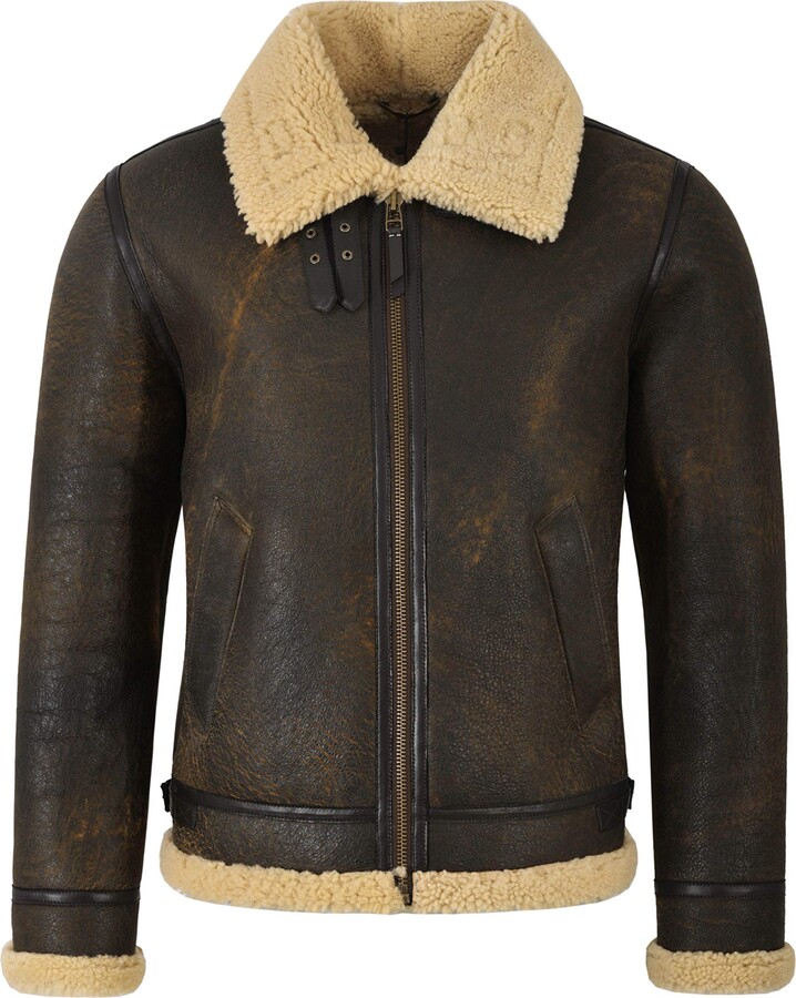 Smart Range Leather Men's RAF Aviator B3 Sheepskin Flying Vintage 100% ...