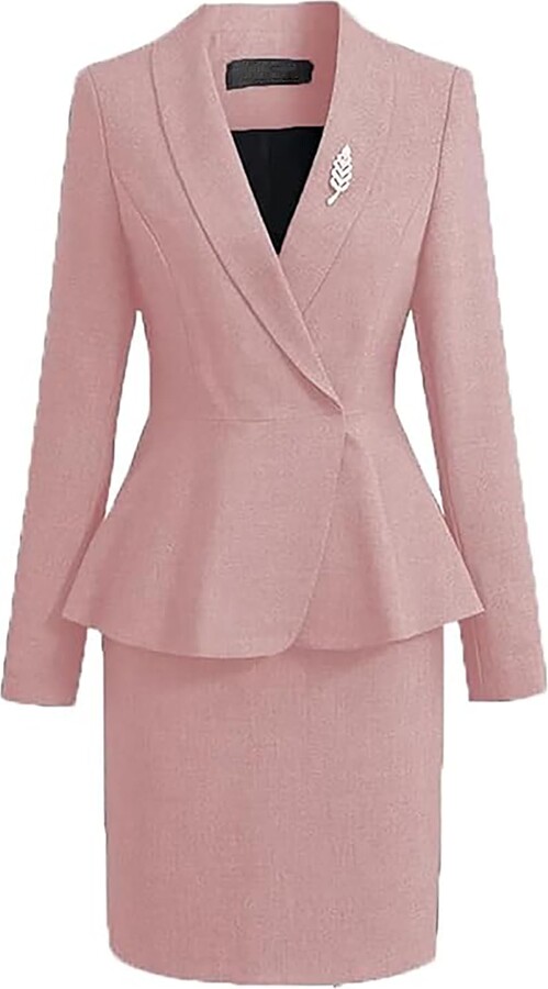 Leader of the Beauty Woman's Professional Skirt Suit Set 2 Piece Attire ...