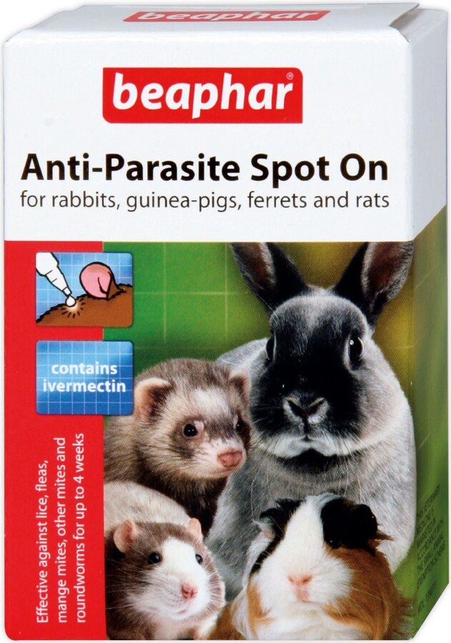 beaphar Anti-Parasite Spot On for Rabbits, Guinea Pigs, Ferrets and ...