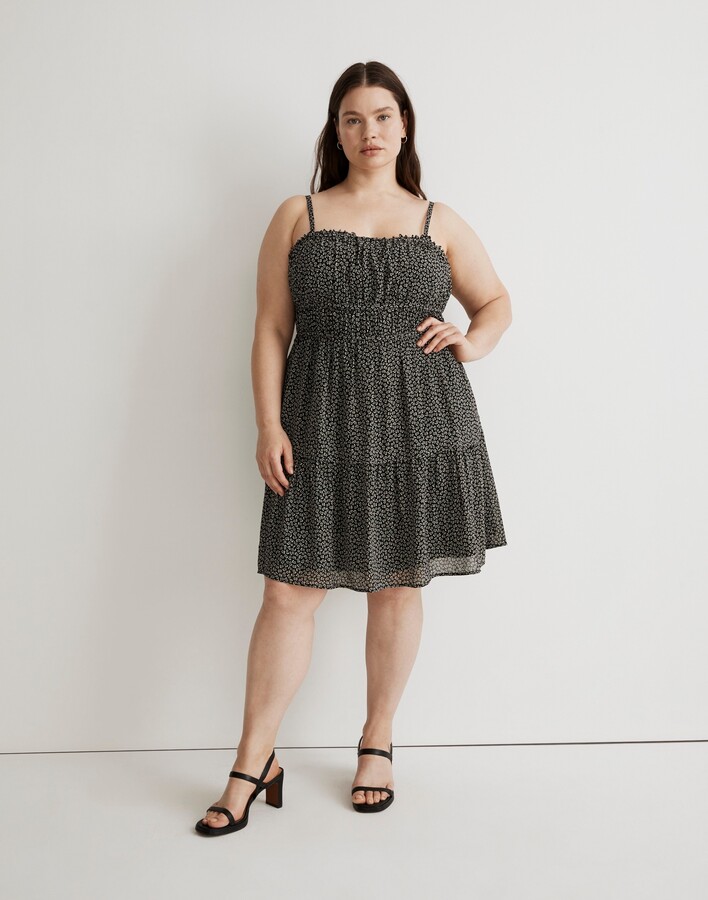 Madewell Plus Sophia Cami Tiered Mini Dress in Micro Daisy - ShopStyle