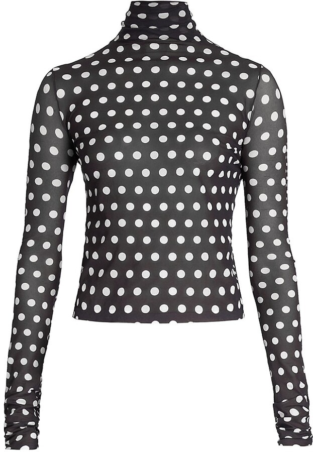 Acne Studios Denise Polka Dot Turtleneck - ShopStyle Tops