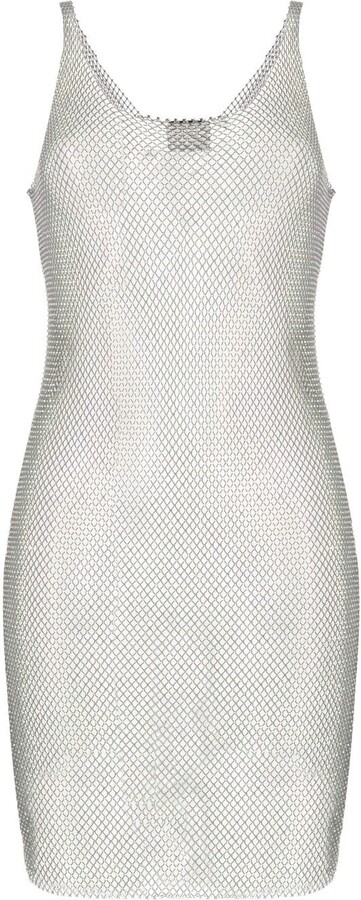 Santa Brands Rhinestone Transparent Mini Dress - ShopStyle