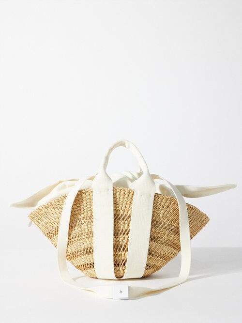 Muun Sophie Mini Canvas-trim Woven Basket Bag - ShopStyle