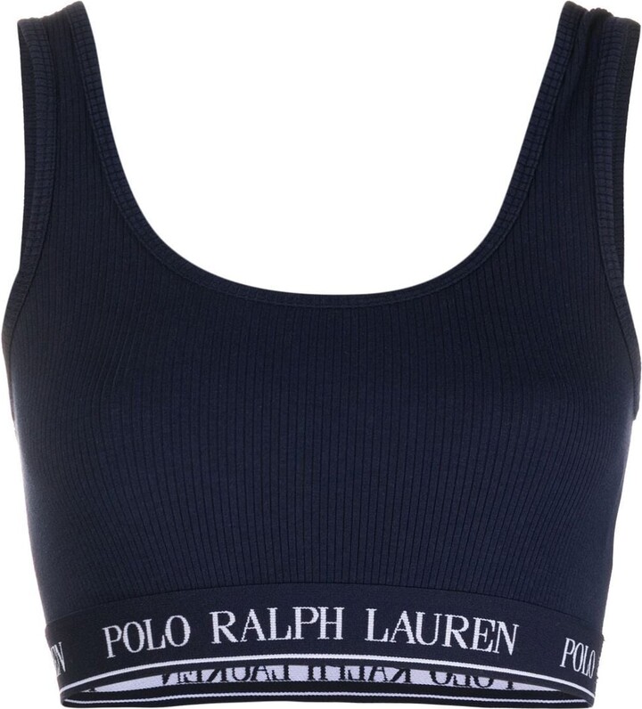 Polo Ralph Lauren Ribbed Logo Print Bralette Shopstyle Bras