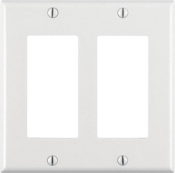 Leviton Decora White 2 gang Thermoset Plastic Decorator Wall Plate ...