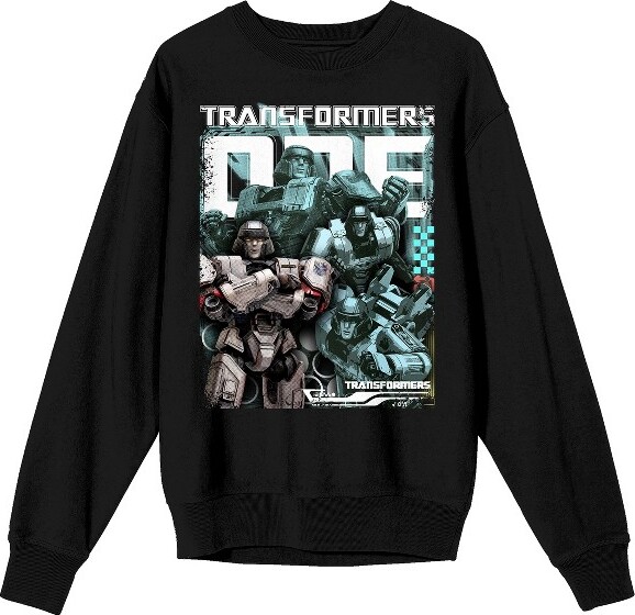 Transformers Tranformer One Megatron Poe Adult Black Crew Neck Long ...