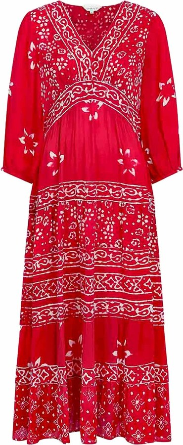 EAST - Chrissie Ruby Red Satin Dress - ShopStyle