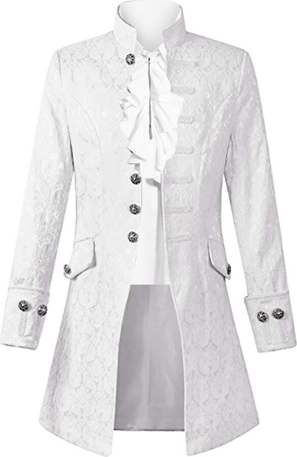 FUERI Mens Steampunk Tailcoat Vintage Coat Victorian Jacket Gothic ...