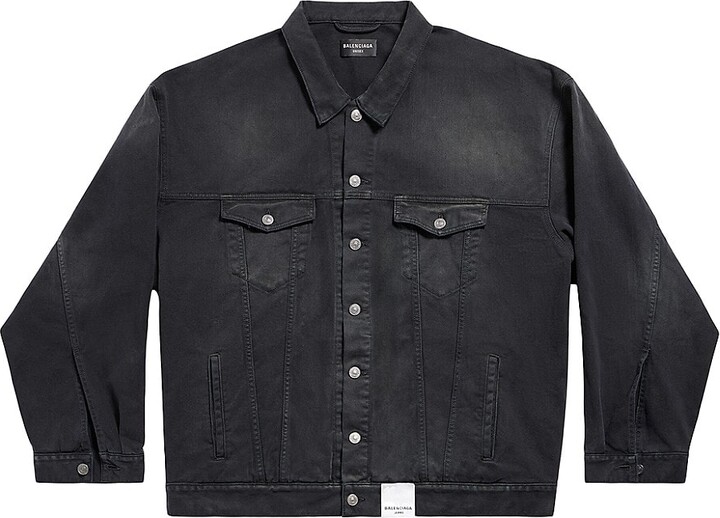 Balenciaga Denim Size Sticker Jacket - ShopStyle