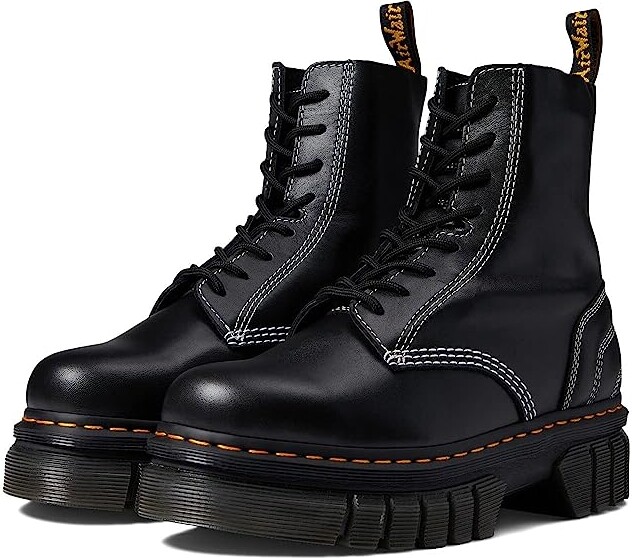 Dr. Martens Audrick 8-Eye Quilted Boot (Black Nappa Lux) Women's Shoes ...