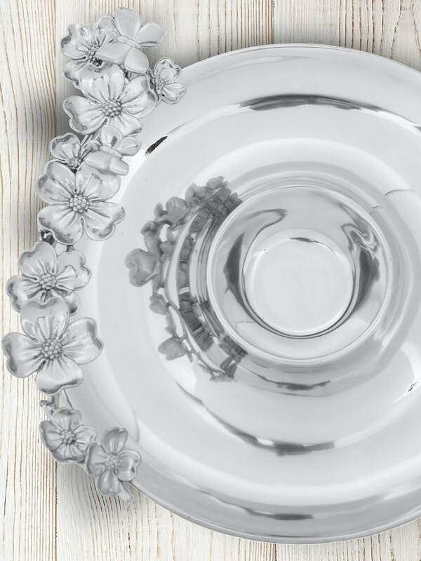 Arthur Court Butterfly and Dogwood Chip and Dip - ShopStyle Servingware