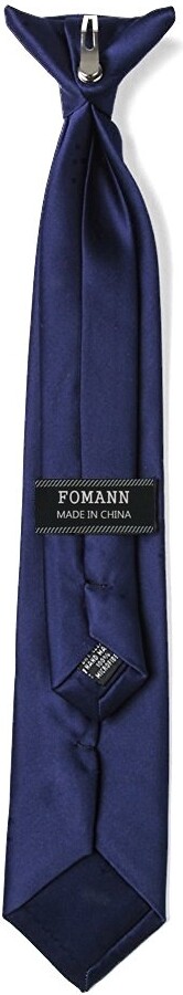 FOMANN Mens Clip on Ties Solid Uniform Clip-on Neck Ties for Police and ...