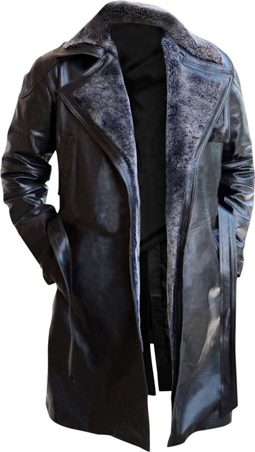LP-FACON Blade Runner 2049 Ryan Gosling Officer K Fur Lapel Collar ...