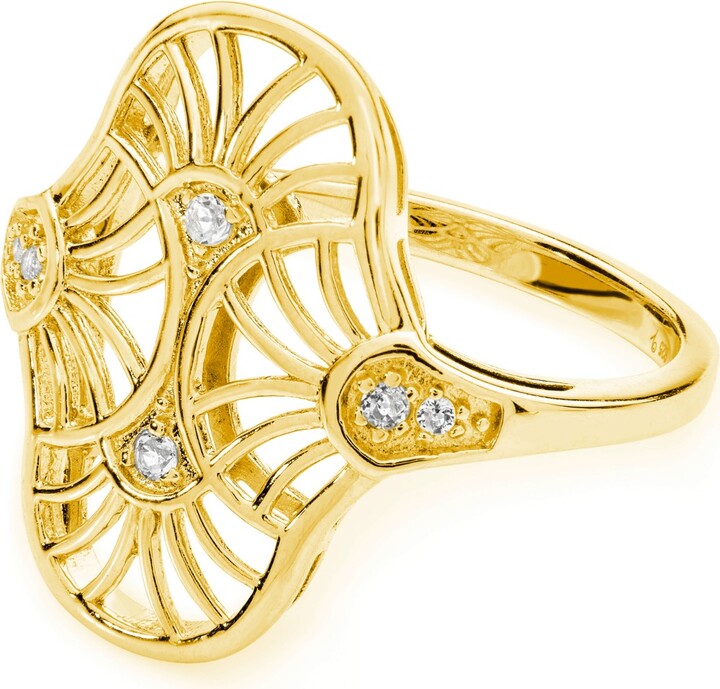 Lucy Quartermaine - Art Deco Oval Ring In Gold Vermeil - ShopStyle