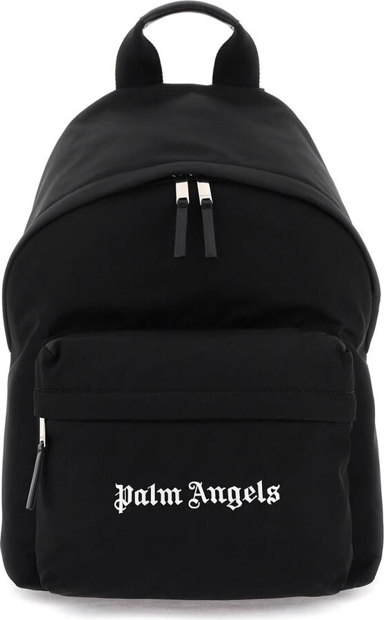 Palm Angels logo nylon backpack - ShopStyle