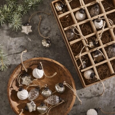 The White Company Mixed Mini Baubles – Set of 24 - ShopStyle Winter Decor