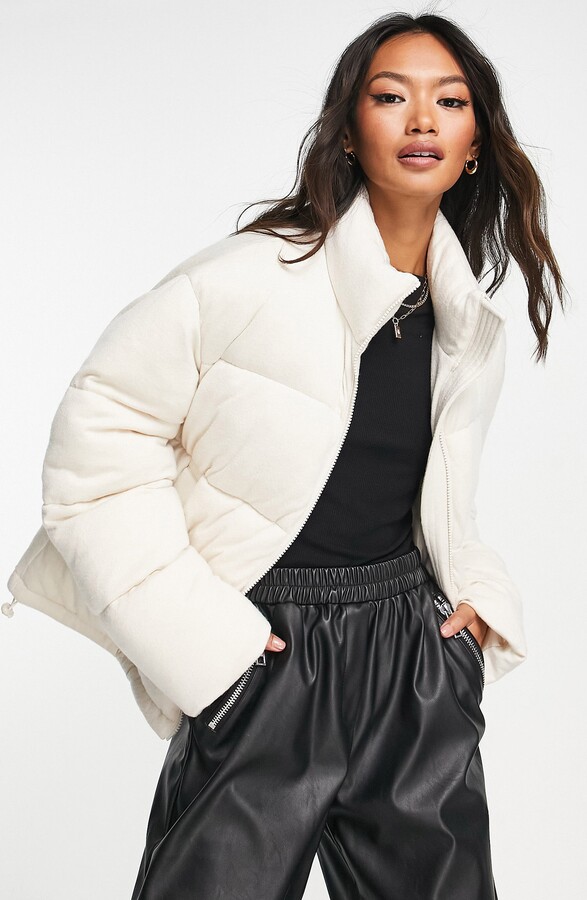 ASOS DESIGN Textured Puffer Jacket - ShopStyle