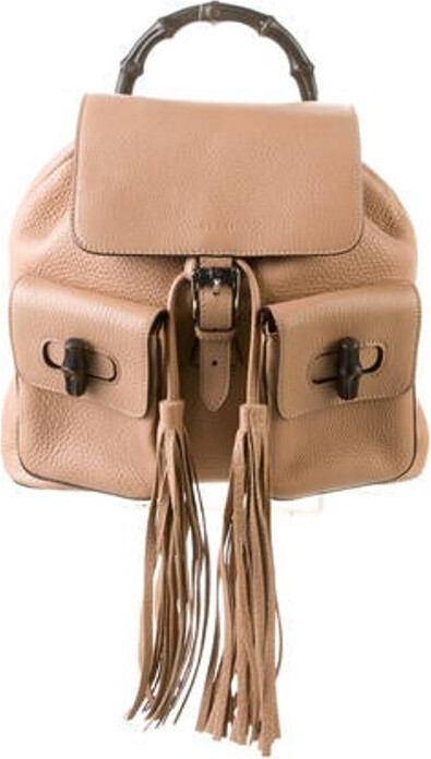 Gucci Leather Bamboo Backpack - ShopStyle
