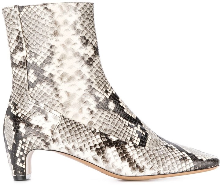 Maison Margiela Snake-Effect Ankle Boots - ShopStyle