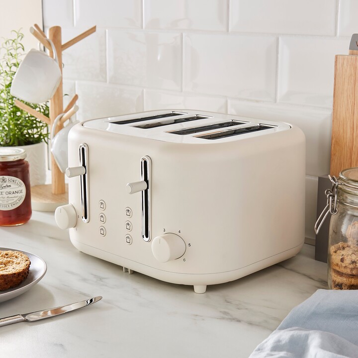 Dunelm Metro Matt 4 Slice Toaster Beige - ShopStyle