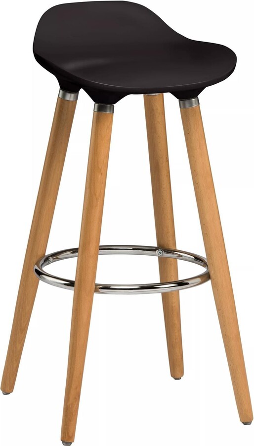 Premier Housewares Interiors by Premier Black Abs Beech Wood Bar Stool ...