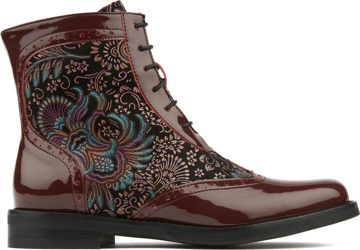 Embassy London USA - Mantis - Burgundy Multi - Womens Ankle Boots ...