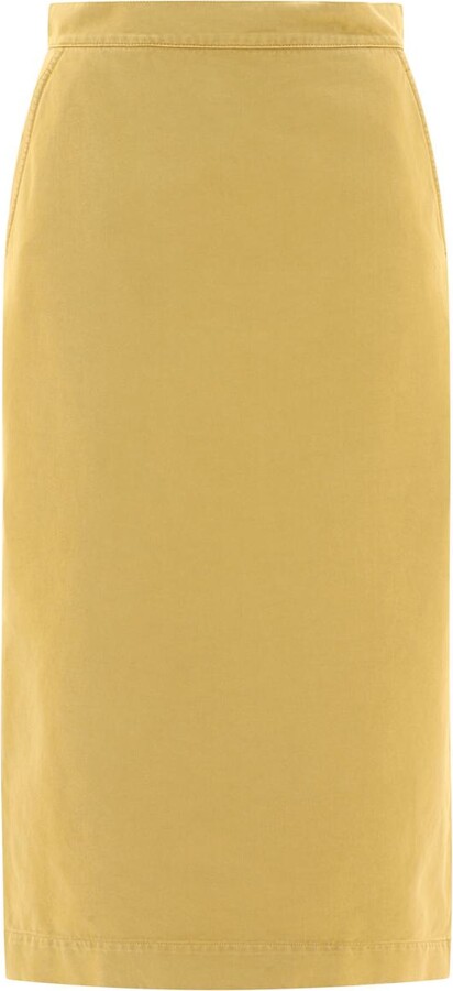Max Mara Denver" straight-fit gabardine skirt - ShopStyle