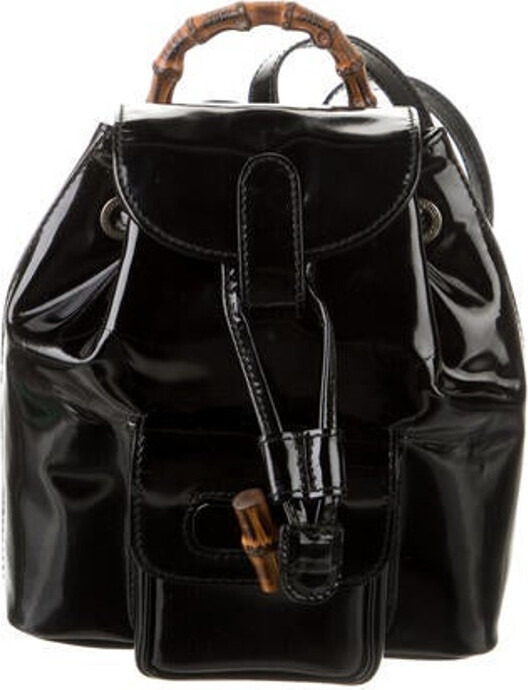 Gucci Mini Bamboo Patent Leather Backpack - ShopStyle