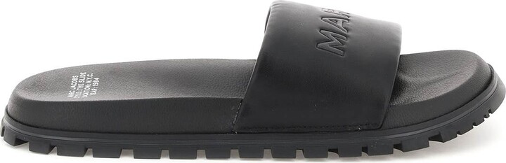Marc Jacobs leather slides - ShopStyle
