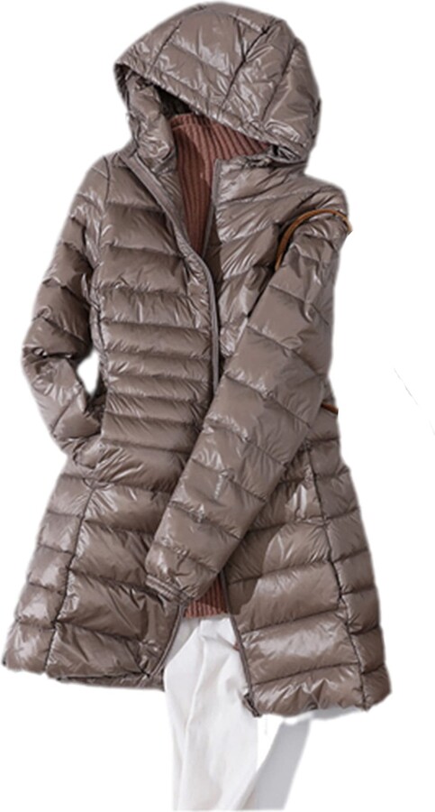 HWYBHT Woman Duck Down Jackets Winter Ultralight Hooded Women Down Coat ...