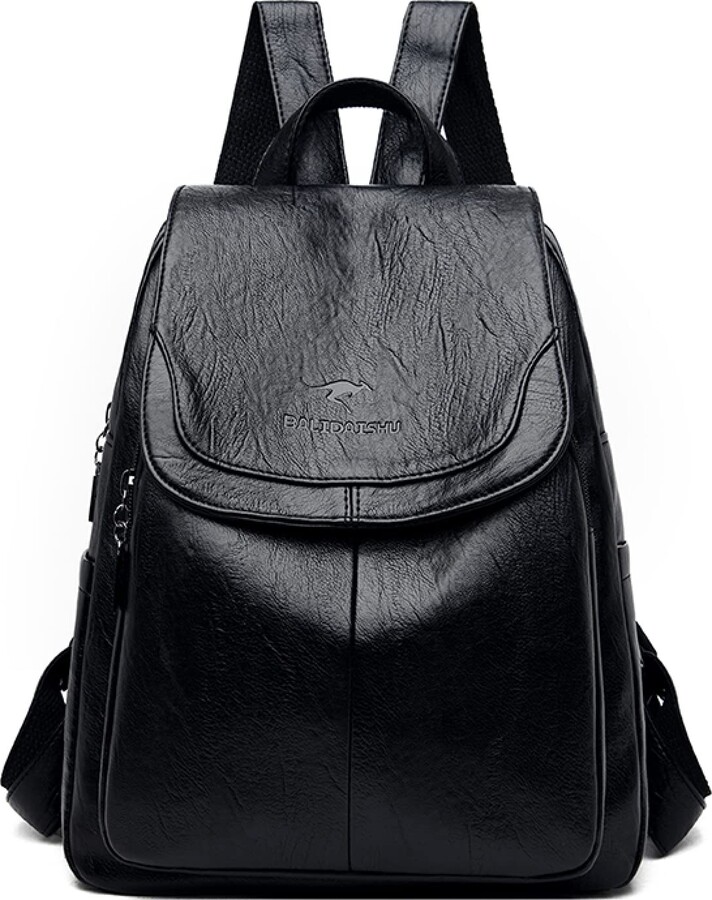 LEMITA Backpack Women Multifunction Shoulder Bags Leather School Bags ...