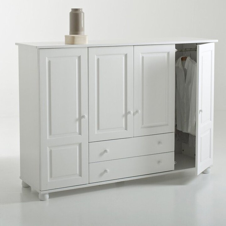 So'home Redmond Solid Pine Cupboard With Hanging And Shelving Space ...