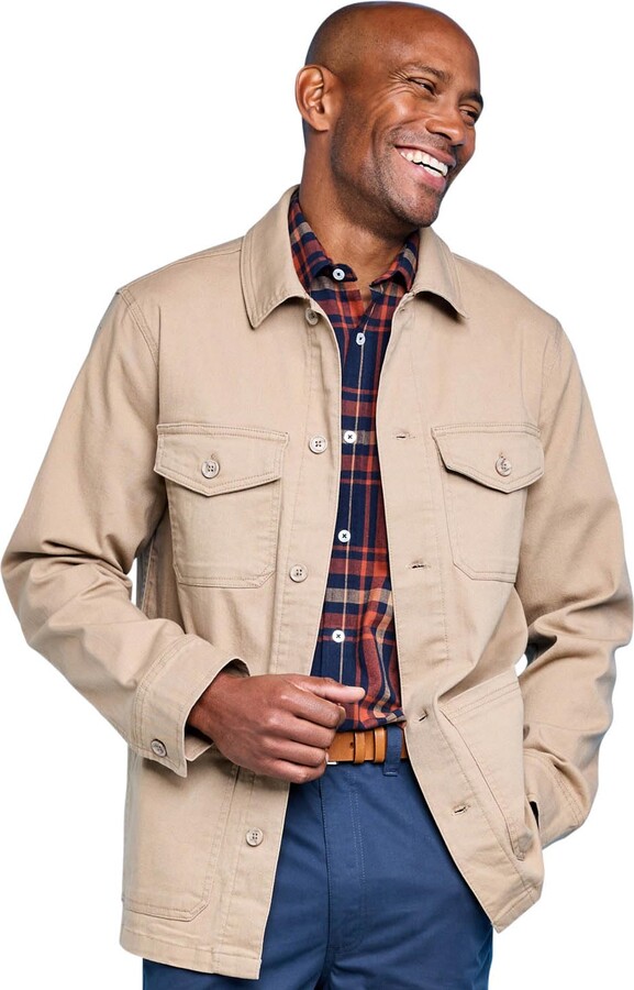 Pegasus Men's Utility Style Stretch Cotton Cargo Jacket Lightweight ...