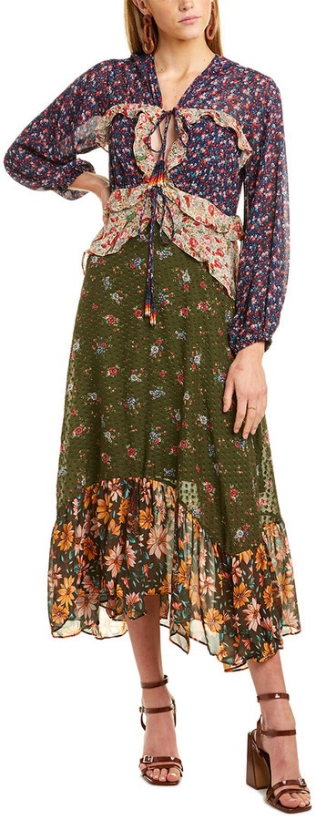 Farm Rio Mixed Liberty Midi Dress - ShopStyle