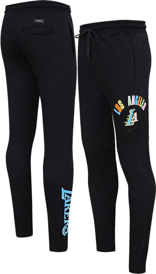 Men's Pro Standard Black Los Angeles Lakers Washed Neon Sweatpants ...