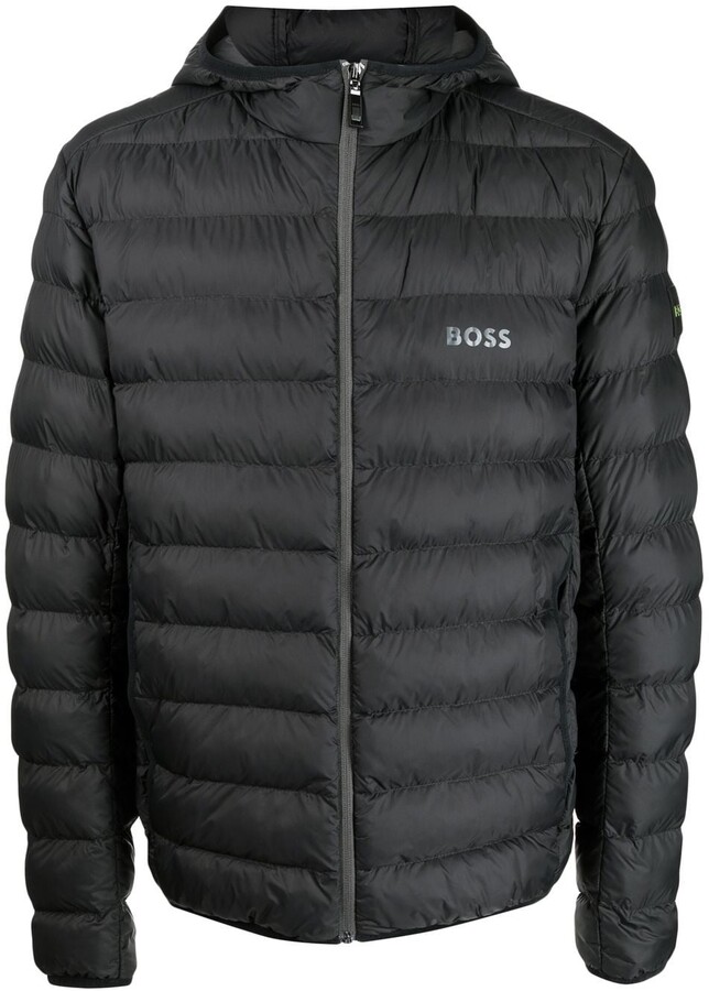 HUGO BOSS Logo-Print Puffer Jacket - ShopStyle