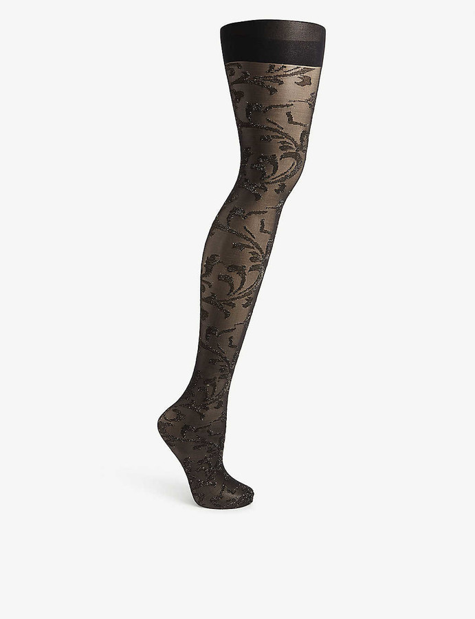 Commando Sheer brocade tights - ShopStyle Hosiery
