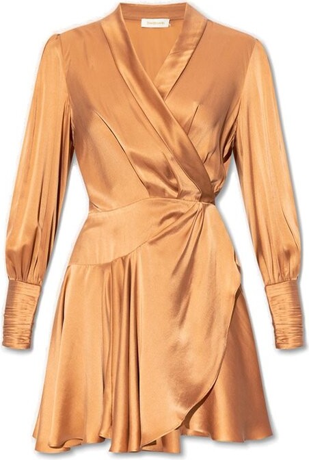 Zimmermann Wrap V-Neck Mini Dress - ShopStyle