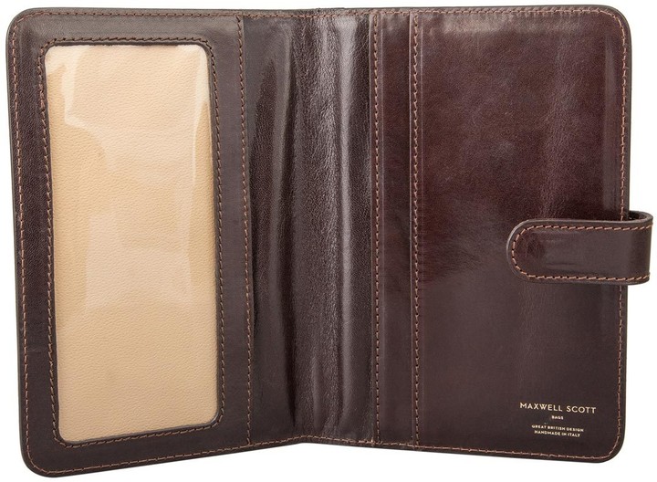 Maxwell Scott Bags High Quality Brown Full Grain Leather Travel Wallet ...