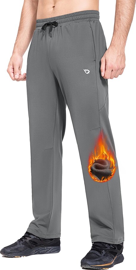 BALEAF Men's Fleece Lined Jogging Bottoms Water Resistant Sweatpants ...