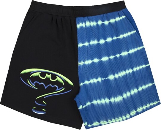 Batman Forever Blended & Riddler Logo Black & Tie-Dye Short-Large ...