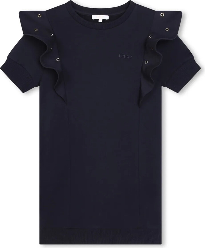 Chloé Children Eyelet-Detail Organic Cotton Dress - ShopStyle